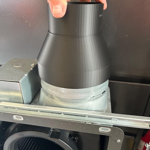 4" Oval to 4" Round Duct Adapter for Panasonic Bathroom Exhaust ...