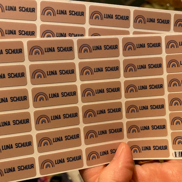 Panda Whale Name Stickers 3 X 1.3 Cm Personalizable Name Labels ...