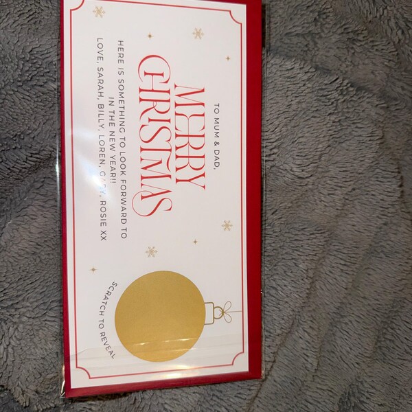 Merry Christmas Scratch Card, Personalised to You, Scratch to Reveal ...