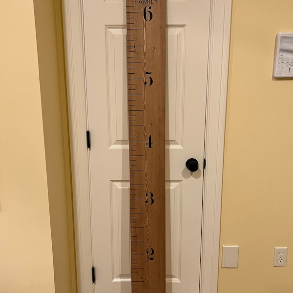 Height Chart Ruler With Name at the Top - Wooden Growth Chart - Height ...