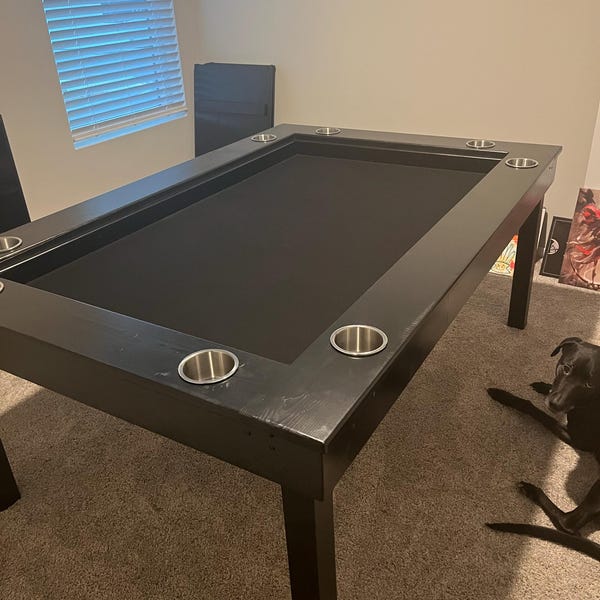 Custom Gaming Table, Role Playing Game Table With Folding Legs, Vaulted ...