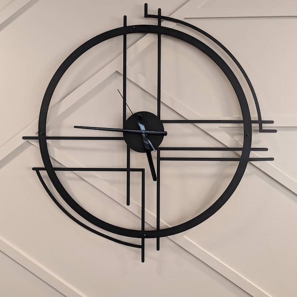 Unique Latin Numeral Compass Metal Wall Clock, Extra Large Modern ...