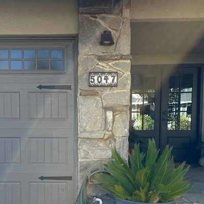 House Numbers Frame, UNASSEMBLED Metal Frame, Address Tiles Frame ...