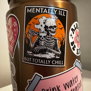 Skeleton Stickers Peace Sign Sticker Goth Stickers - Etsy