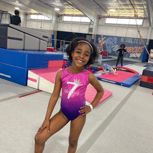 Gymnastics Leotard Personalized With Name Age And Gymnast Etsy