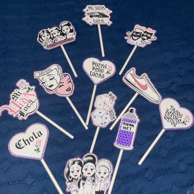 Lowrider, Mi Vida Loca Cupcake Toppers, Lowrider Theme Party, Chola ...