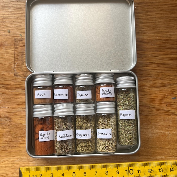 BUSHCRAFT SPICE SET, Travel Spices Set, Spice Storage, Campfire Spices ...