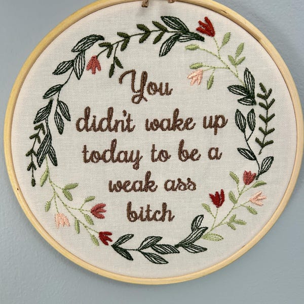 Fuck Around and Find Out: Funny Embroidery Hoop Art Completed and ...
