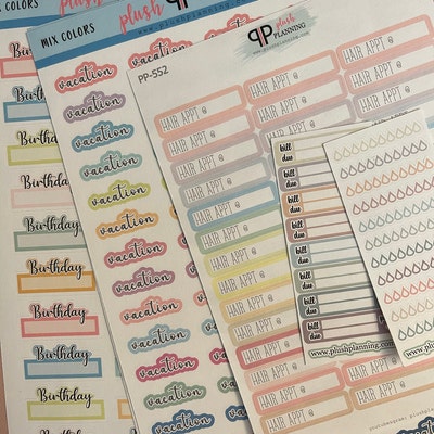 Vacation Script Planner Stickers - Etsy