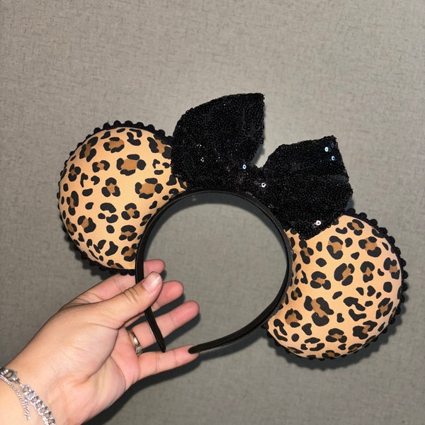 Leopard Print Mickey Mouse Minnie Mouse Ears - Etsy