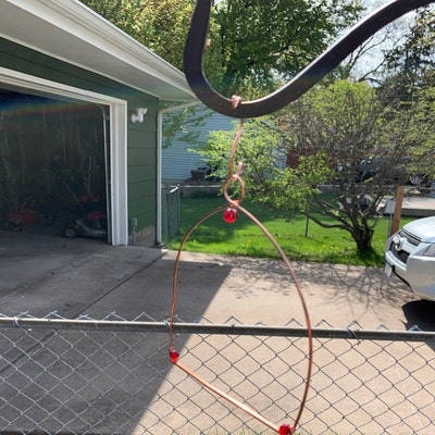 Copper Hummingbird Swing or Hummingbird Perch W/hook, Bird Perch, Red ...