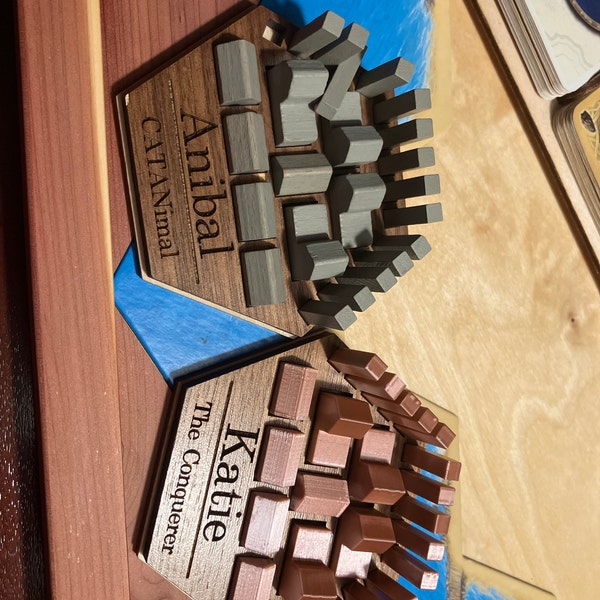 Personalized Game Piece Holders for Popular Game Board Finished Walnut ...