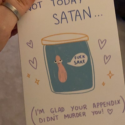 Appendix Get Well Soon Card, Speedy Recovery Appendicitis Friendship ...