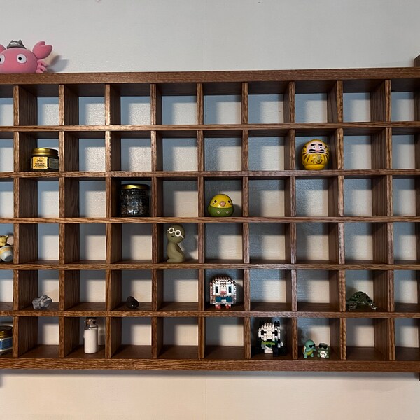 Handcrafted Red Oak Shadow Box - Wall Curio Cabinet Display - Etsy