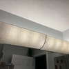 Moderne Vanity Light Cover Conversion Kit, 32"w White Textured Fabric ...