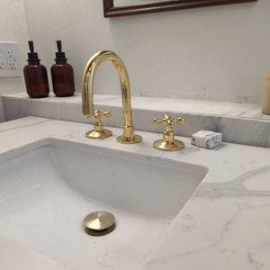 Unlacquered Brass Glass Rinser for Kitchen Sinks, Kitchen Sink ...