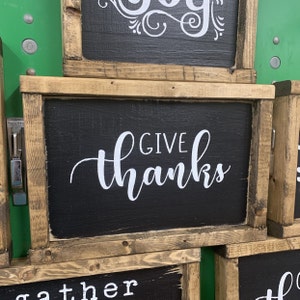 Give Thanks Vinyl Stencil, Vinyl Decal, Thankful Stencil, Wood Sign ...
