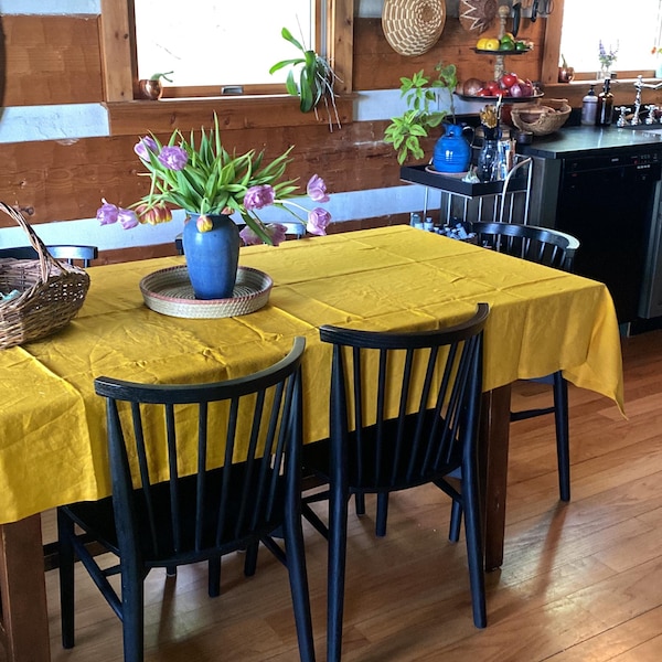 CUSTOM Unique Linen Tablecloth for Your Dining Room - Natural Linen ...