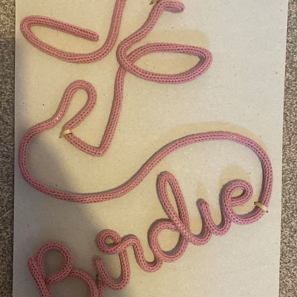 Knitted Wire Words Personalised 'play' - Etsy