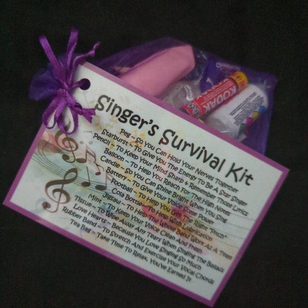 Singer's Survival Kit ~ Fun Novelty Gift & Card Alternative | Birthday ...