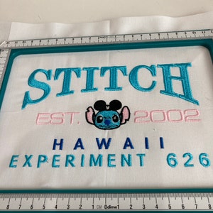 Lilo & Stitch Inspired Machine Embroidery Design. Ohana. - Etsy