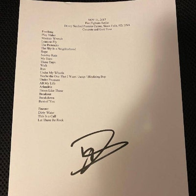 Beatles Setlist Shea Stadium Signed Reprint 1965 Lennon Ringo - Etsy