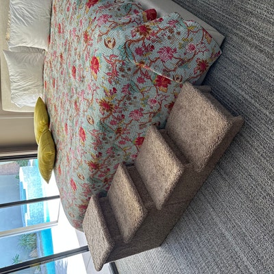 Cat Stairs for Bed, Wooden Pet Furniture, 18h X 17w X 24d, Premium ...