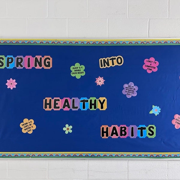 Spring Health Habits Bulletin Board/door Decor Kit for Nurses' Office ...