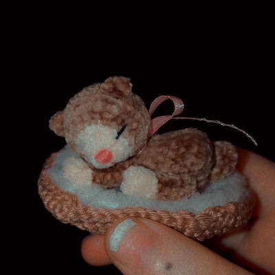Tiny Plush Cat Collectible Miniature Pet, Little Kitten Toy, Pocket ...