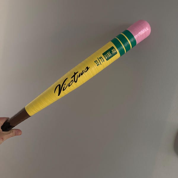 Personalized Pencil Baseball Bat: Taped Plastic Pencil Bat With Custom ...