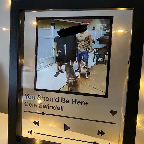 Premium Laser Engraved Custom 8 X 10 Acrylic Music Plaque Picture Frame ...