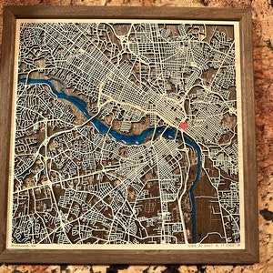 Personalized Wooden World Clock With Epoxy Water, Custom Epoxy Resin ...