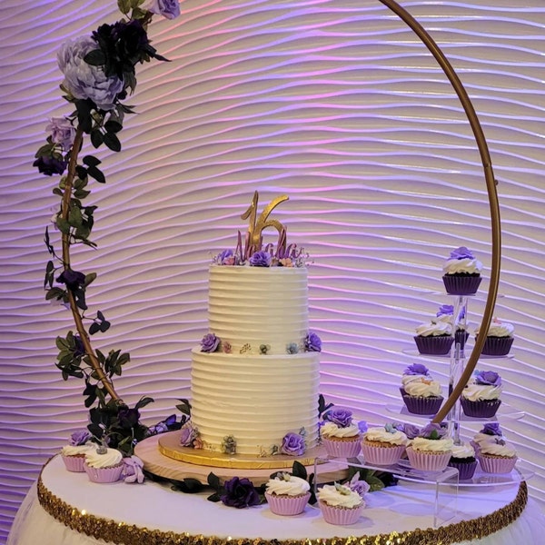 33" Modern Cake Stand - Wood Wedding Arch Cake Stand - Wood Cake Stand ...