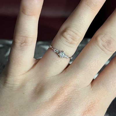 Simple & Dainty 925 Sterling Silver Promise Ring for Her, Unique Womens ...