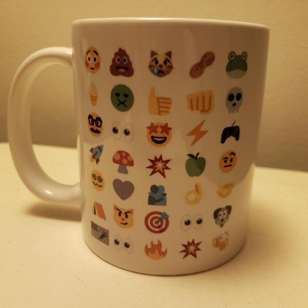 Emoji Timeline Mug, DFV RK Kg, Roaring Kitty, Stock Market Coffee Mug ...