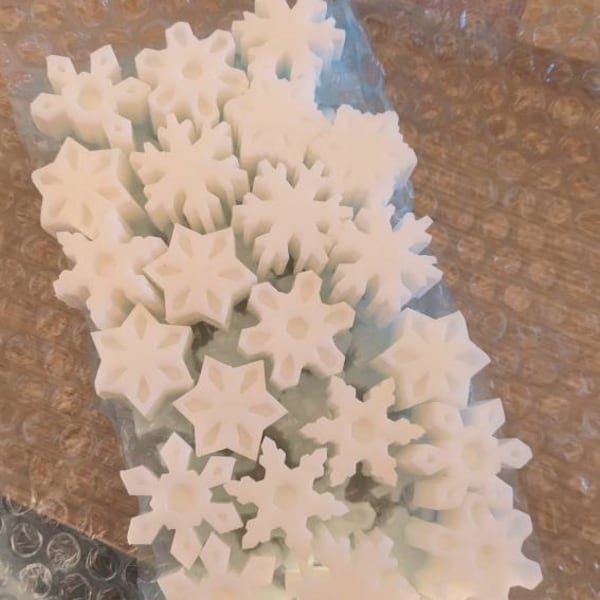 40pcs Snowflake Mini Soaps, Christmas Guest Favors, Small Holiday Gift ...