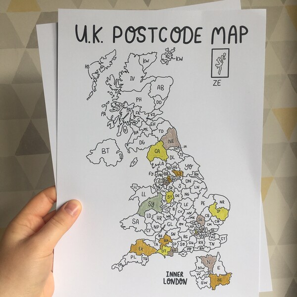 EUROPE SALES MAP Hand Illustrated Map Labelled Map Instant Download ...