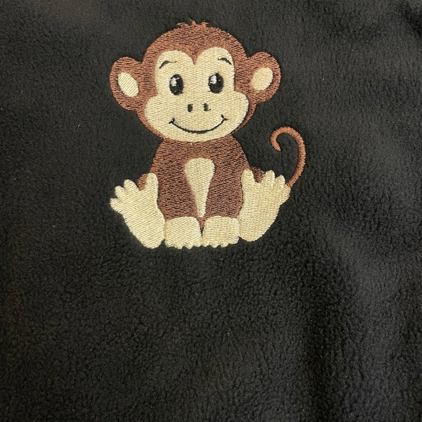 Baby Monkey Embroidery Design: Animal Machine Embroidery (instant ...
