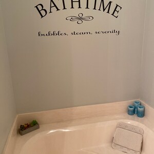 Bathtime Bubbles, Steam, Serenity Vinyl Decal, Wall Decal, Home Decor ...