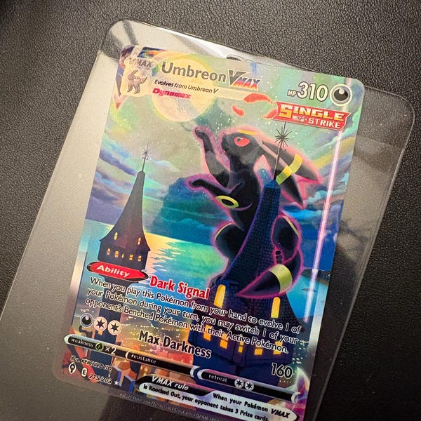 Holographic Pokemon Eeveelution VMAX Replica Card - Multiple Versions ...