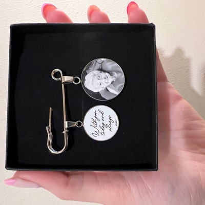 Groom Photo Buttonhole Charm With Poem Charm Personalised - Etsy UK