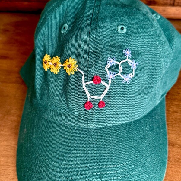 Custom Embroidered Chemical Structure Baseball Cap, Science Gift - Etsy