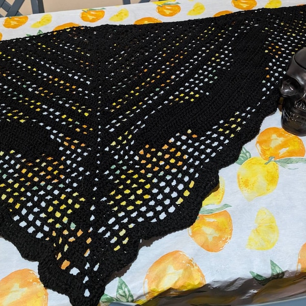CROCHET PATTERN, Spooky Spider Shawl, Halloween Accessory, Spider Web ...