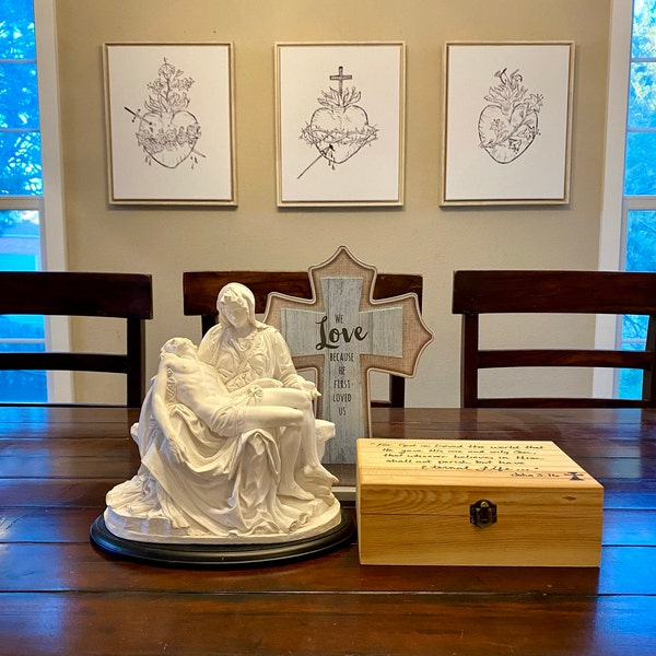 Jesus, Mary, and Joseph JMJ | Holy Family Hearts | Printable Religious ...