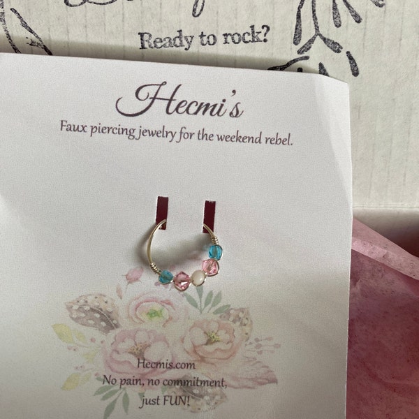 Transgender Pride Ear Cuff - Trans Pride Jewelry - Hoop Ear Cuff - Gay ...