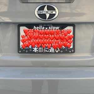 Hella Slow License Plate Frame Chrome - Etsy
