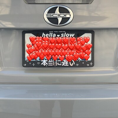 Hella Slow License Plate Frame Chrome - Etsy