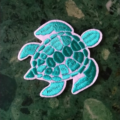 Iron-on Large Sea Turtle Patch/turtle Badge/marine Animal Patch ...