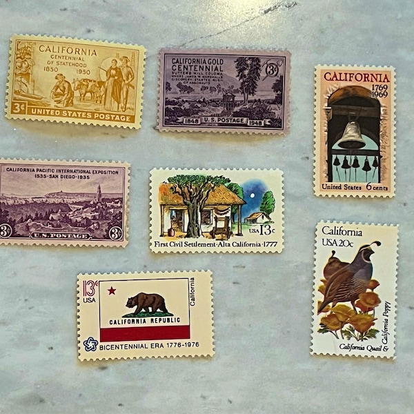 Set of 1800’s US Postage Stamps, All Genuine, Set of 8, All Different ...