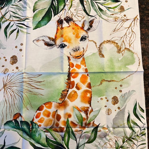 Woodland Animals Cotton Fabric Panels, Forest Animals Fabric Panel ...